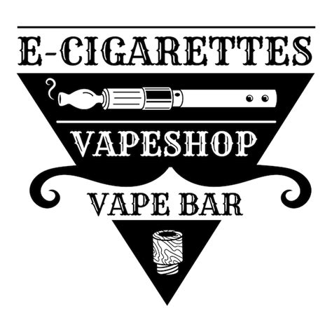 Vape Bar 로고 흰색 배경에 격리된 웹 디자인을 위한 Vape Bar 벡터 로고의 간단한 그림 프리미엄 벡터
