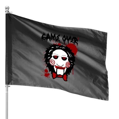 Billy Puppet Saw Jigsaw Inspired House Flags Sold By Sonnycallahan