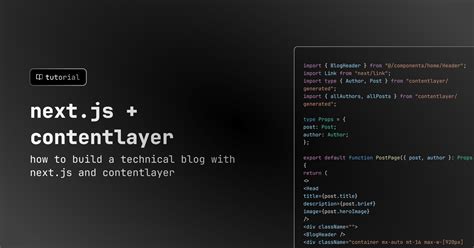 How To Build A Technical Blog With Nextjs And Contentlayer