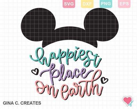 Happiest Place On Earth Mouse Ears SVG