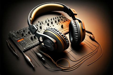 Premium Photo Headphone With Mixer Concertmusic Party Made By Aiartificial Intelligence
