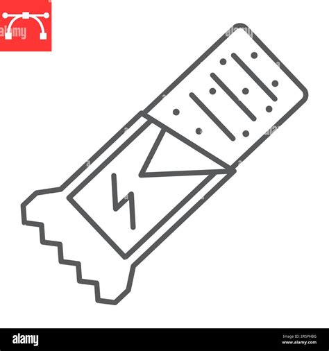 Nutritional Bar Line Icon Supplements And Vitamins Protein Bar Vector