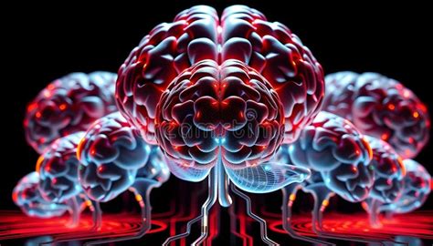 Quantum Computer Style Realistic 3d Fusion Of Human Brains Biological
