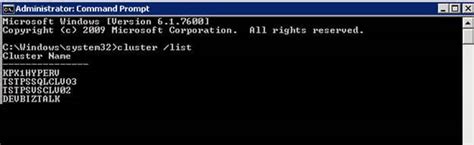 SQL Server Clustering Management Inside The Command Line