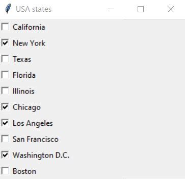 How To Create Checkboxes In Python Tkinter