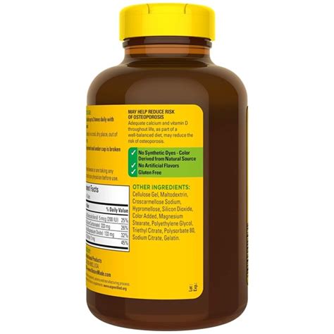 Nature Made Calcium Magnesium Zinc Tablets With Vitamin D 300 Count