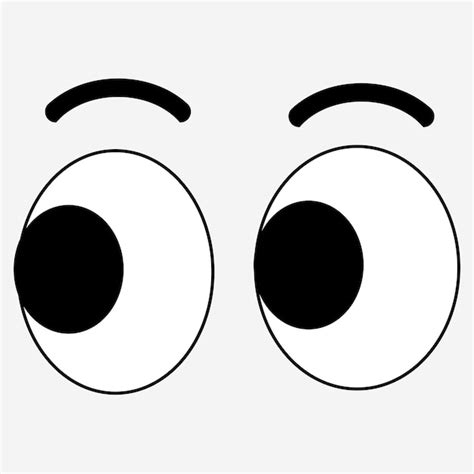 Lindos ojos de historieta cómica Vector Premium