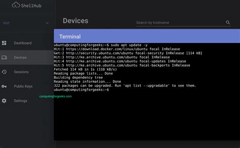 configure centralized ssh for linux systems using shellhub