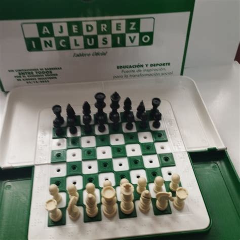 Ajedrez Inclusivo Para Invidentes O Personas Ciegas 20x20cm
