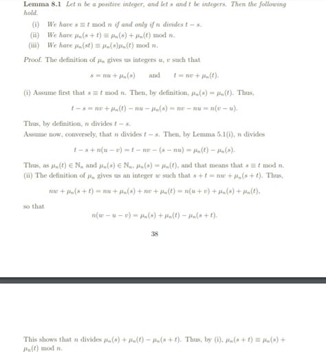 Solved Let N Be A Positive Integer And Let S And T Be Chegg Com