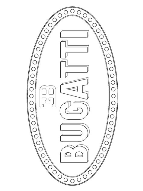 Kleurplaat Bugatti Logo Leukekleurplatennl