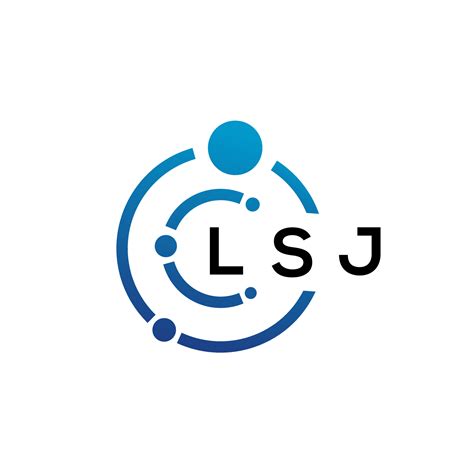 Lsj Letter Technology Logo Design On White Background Lsj Creative