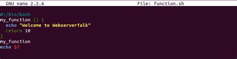 Bash Functions Declaration Scope Arguments Tutorial