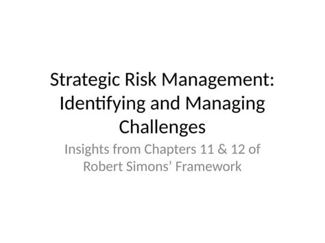 Strategicriskmanagementpresentation 1pptx