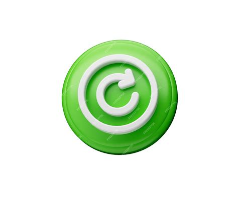 Premium Photo 3d Illustration Glossy Premium Redo Icon Or Button