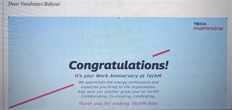 Vaishnavi Bidwai On Linkedin Professionallife Techmahindra Workanniversary Javadeveloper