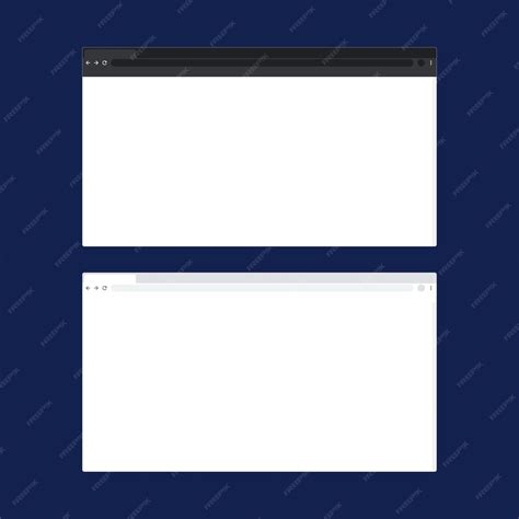 Premium Vector Internet Browser Window Mockup Internet Page Blank Template