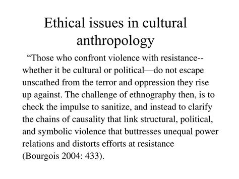 PPT Ethical Issues In Cultural Anthropology PowerPoint Presentation