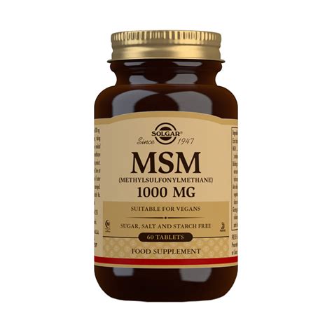 Solgar MSM 1000mg 60 Tablets - Med365