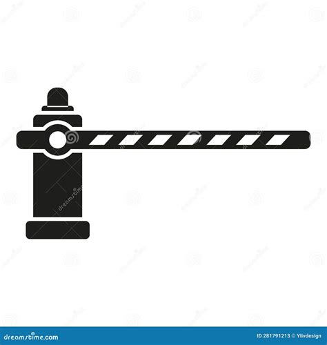 Parking Barrier Icon Simple Vector Automatic Control Stock
