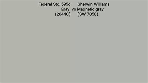 Federal Std 595c Gray 26440 Vs Sherwin Williams Magnetic Gray Sw