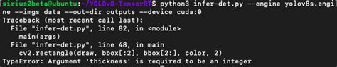 Typeerror Argument Thickness Is Required To Be An Integer From Infer