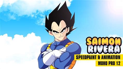 MOHO PRO 12 VEGETA SPEEDPAINT ANIMATION YouTube