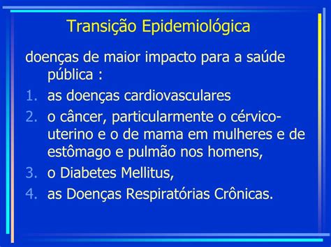 O Que Representa O Conceito Transição Epidemiológica