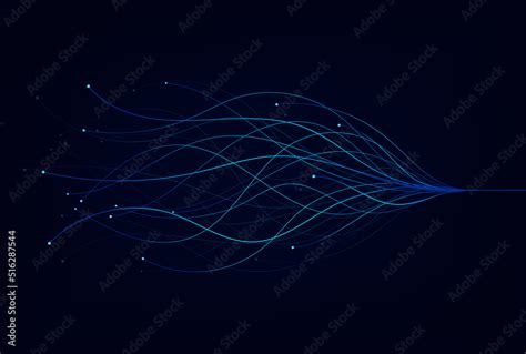 Wave Lines Flowing Dynamic Artificial Intelligence Deep Learning