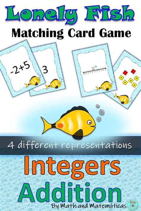 Adding Integers Matching Game Activity Adding Integers Integers