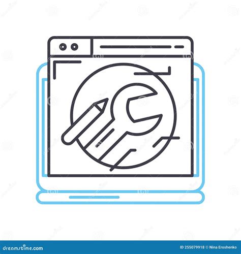 Blog Tool Line Icon Outline Symbol Vector Illustration Concept Sign Stock Vector