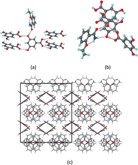 A And B Various Hydrogen Bond Interactions Present In The