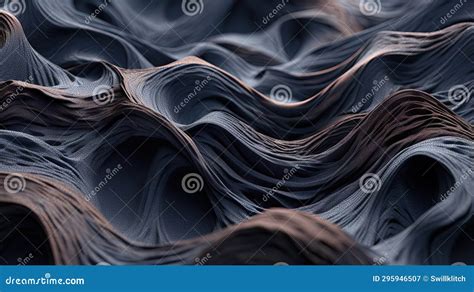 Scientific Abstraction With Futuristic Textured Tissue Waves Tech Background With Close Up Wave