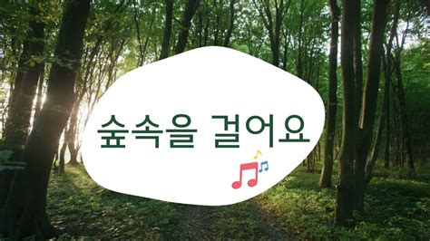 숲속을 걸어요 Youtube