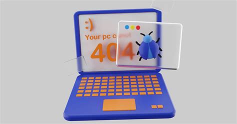 Error Message Laptop With Bug 3d Incl Bug And Error Envato