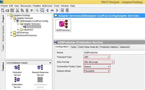 Tibco Adb Adapter Publication Service Configuration Techs Nib