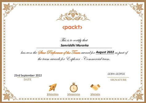 Samriddhi Murarka On Linkedin Grateful And Honoured Thank You Packt Gebin George Kunal Sawant