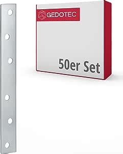Gedotec Heavy Duty Flat Connector Metal Pack Of 50 Furniture