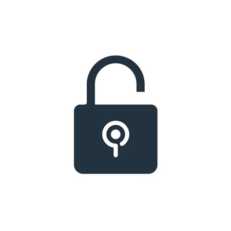 Open Padlock Icon In Trendy Flat Style Isolated On White Background Padlock Security And
