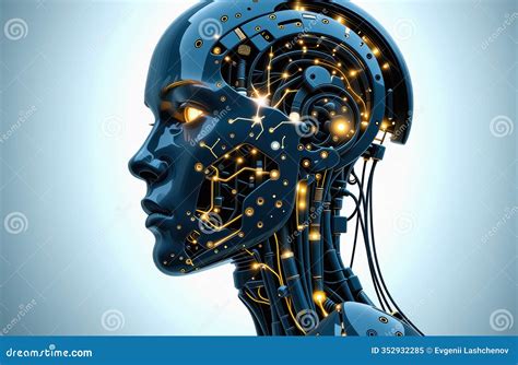 Futuristic Android With Circuitry And Digital Connections Ai Generation Stock Image Image Of