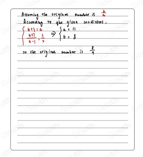 Solved 3 The Denominator Of A Rational Number Is Greater Than Its