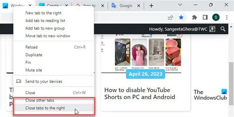 What Is Close Tab Shortcut In Chrome Or Firefox On Windows 11