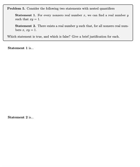 solved problem 5 ﻿consider the following two statements