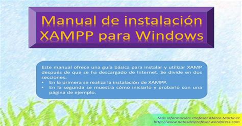 Pdf Manual De Instalación Xampp Para Windows · Manual De Instalación