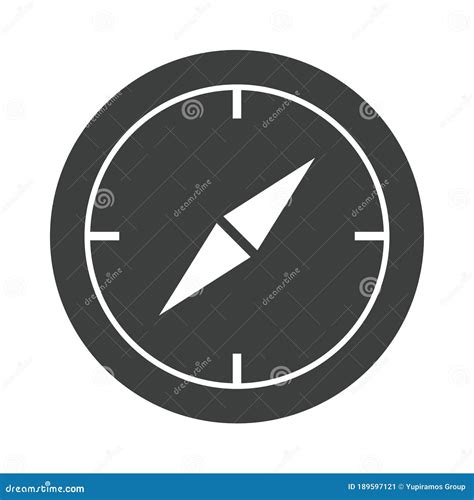 Compass Rose Navigation Cartography Equipment Silhouette Design Icon