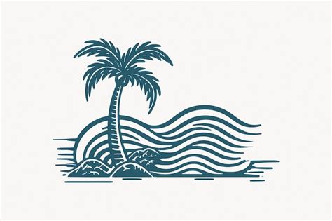 Premium Vector Tropical Beach Sunset Illustration