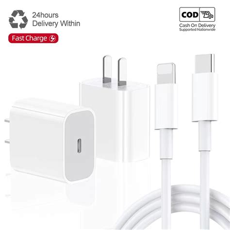 Pd 20w Set Type C Charger Fast Charger Cable Adapter 1m Pd Charging