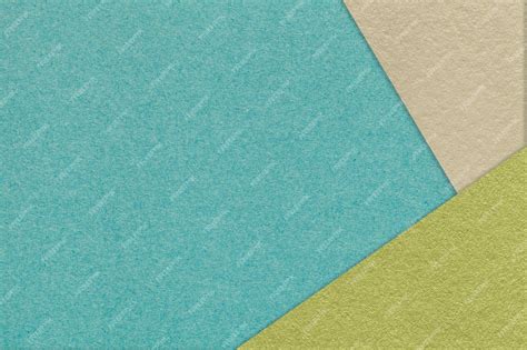 Premium Photo Texture Of Craft Cyan Color Paper Background With Green