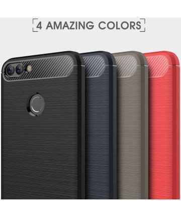 Huawei P Smart Geborsteld Tpu Hoesje Zwart Gsmpunt Nl