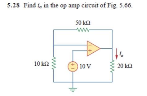 Solved Find Io In The Op Circuit Of Fig Chegg Com